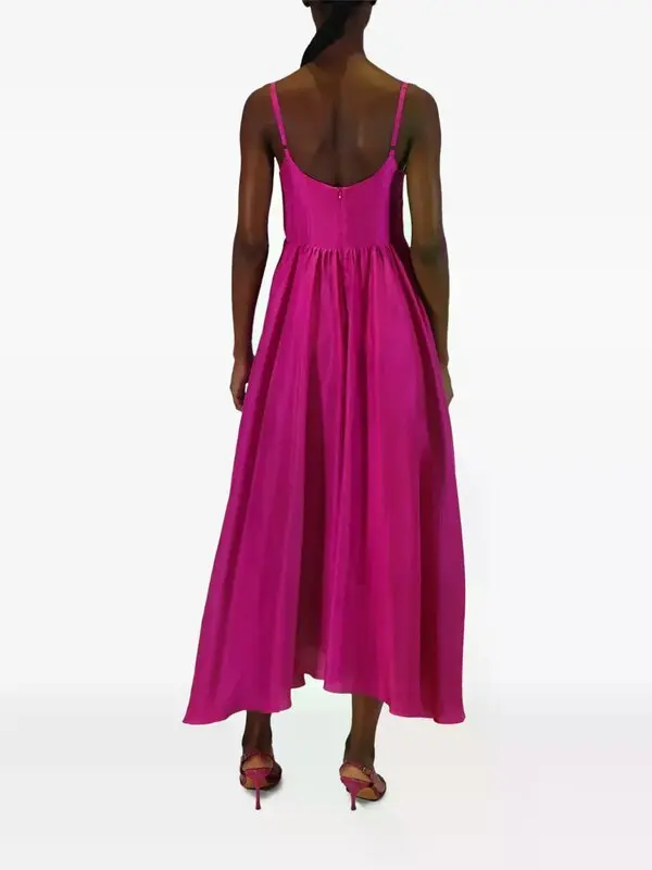 Azeeza Silk Midi Dress - Pink