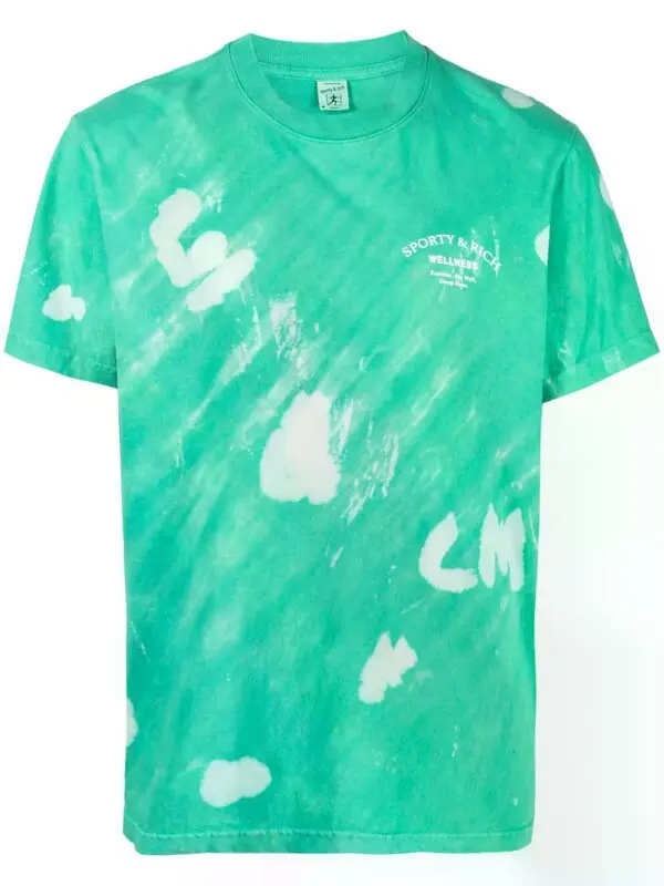 SPORTY & RICH Wellness Tie-dye T-shirt - Green