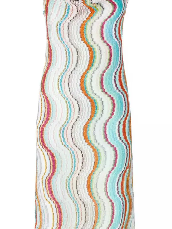 Missoni Long Cover-up Dress With Lamé Wave Motif