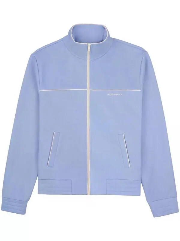 SPORTY & RICH Logo-print Zip-fastening Jacket