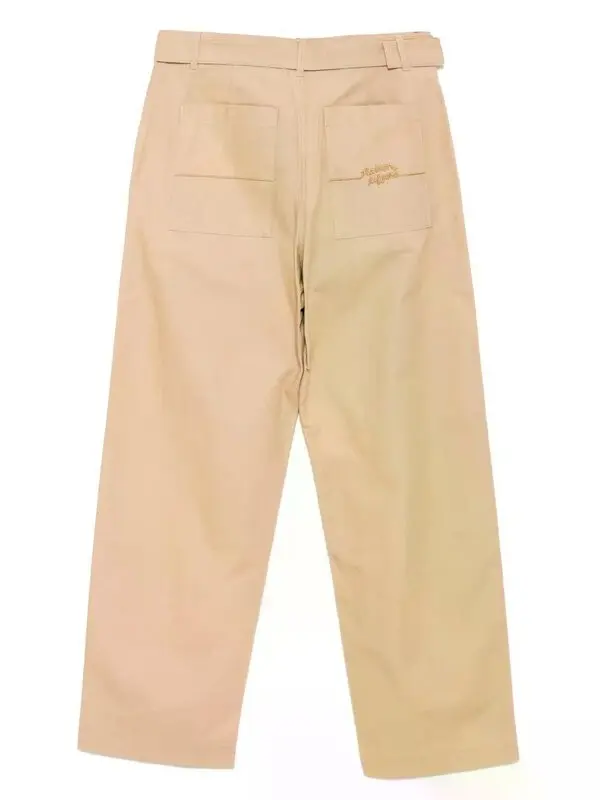 Maison Kitsuné Belted Trousers - Brown