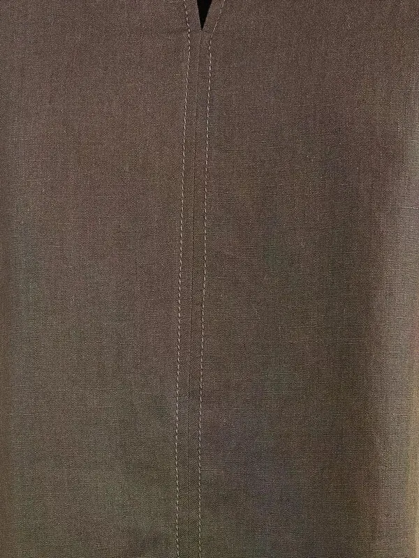 Max Mara Cap-sleeve Linen Top - Brown