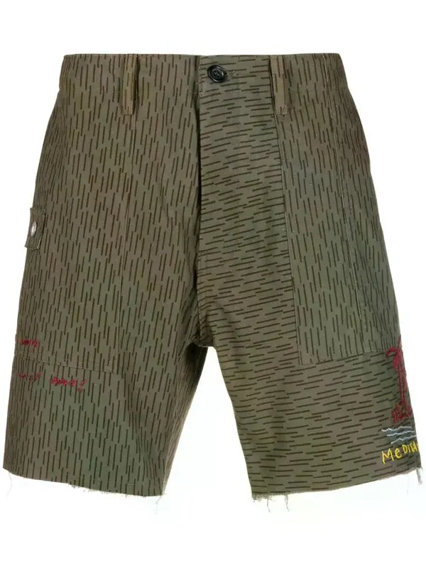 PRESIDENT’S Stripe-pattern Cotton Shorts