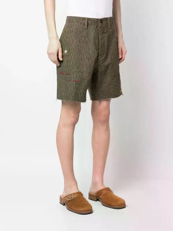 PRESIDENT’S Stripe-pattern Cotton Shorts