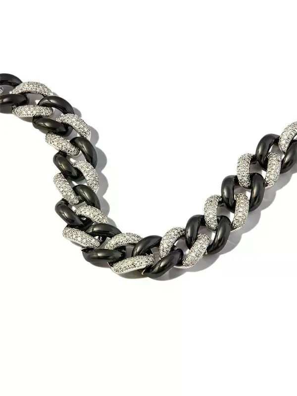 Shay 18k Gold, Ceramic And Diamond Curb Chain Bracelet
