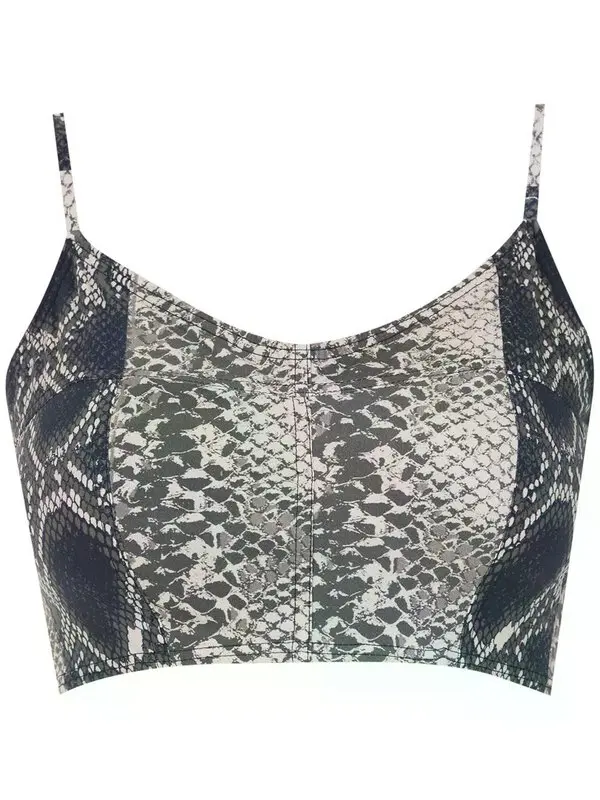 AMIR SLAMA Printed Cropped Top