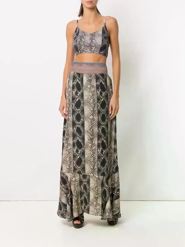 AMIR SLAMA Printed Cropped Top