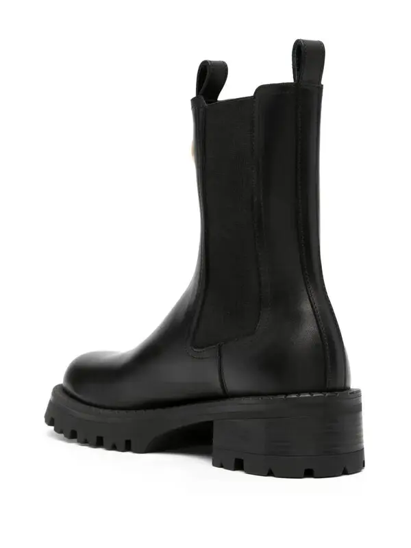 Versace Alia Leather Chelsea Boots