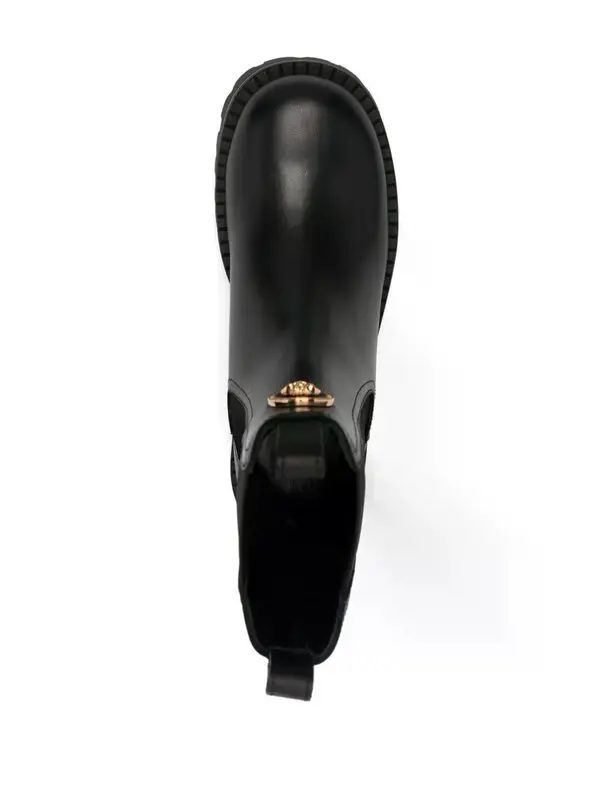 Versace Alia Leather Chelsea Boots