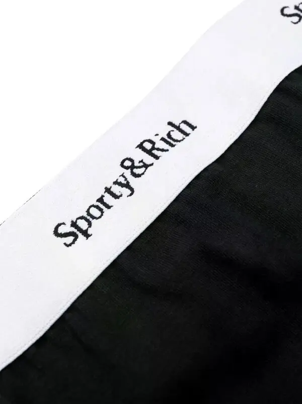 SPORTY & RICH Serif Logo-print Thong