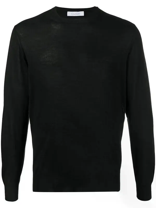 CRUCIANI Crew Neck Knit Jumper - Black