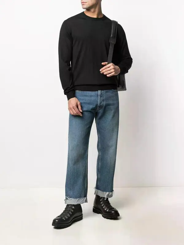 CRUCIANI Crew Neck Knit Jumper - Black