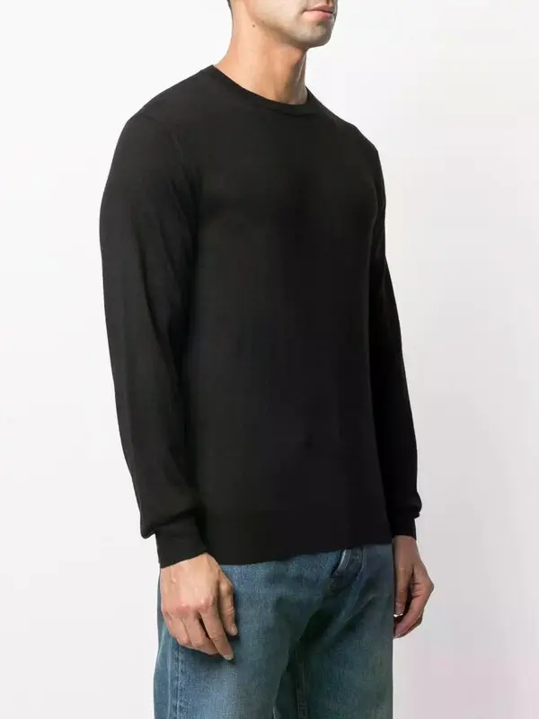 CRUCIANI Crew Neck Knit Jumper - Black