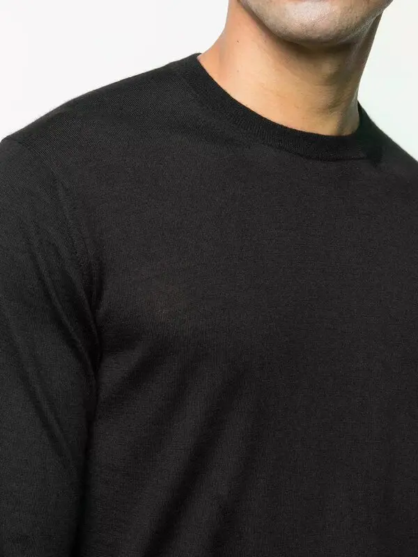 CRUCIANI Crew Neck Knit Jumper - Black