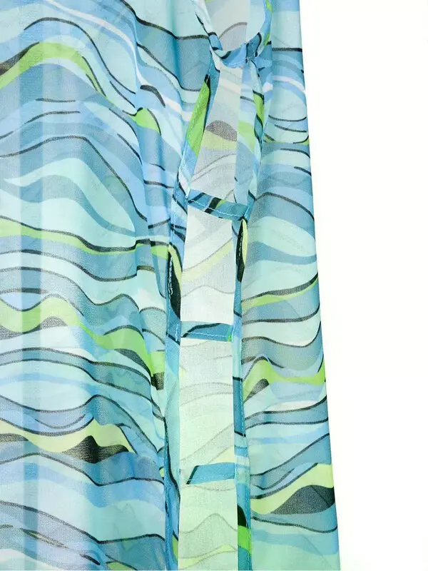 AMIR SLAMA Wave-print Maxi Kaftan