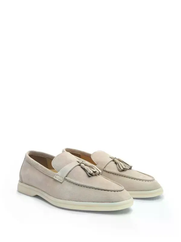 SCAROSSO Leandra Calf-leather Loafers - Neutrals