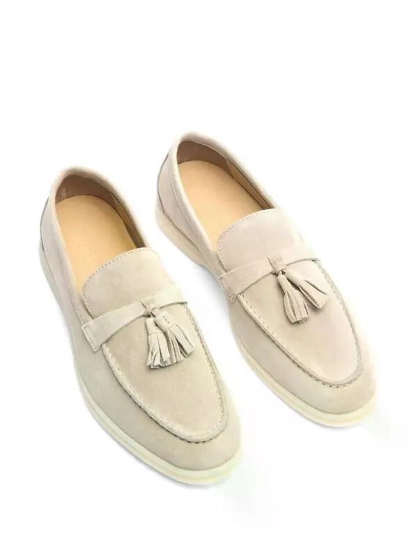 SCAROSSO Leandra Calf-leather Loafers - Neutrals