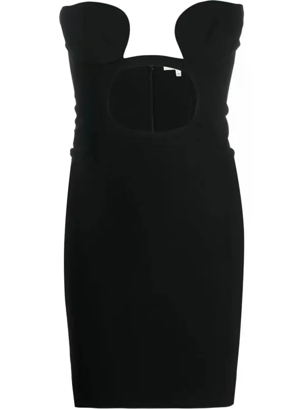 NENSI DOJAKA Cut-out Jersey Minidress - Black