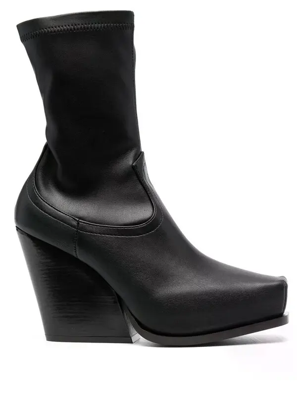 Stella McCartney Cowboy 80mm Ankle Boots - Black