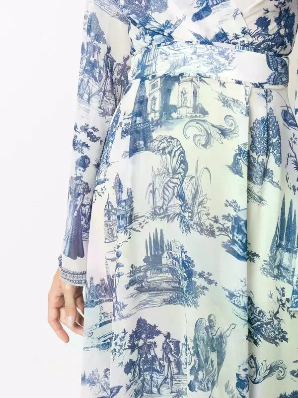 Philipp Plein Georgette Crystal Silk Dress
