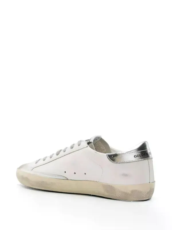 GOLDEN GOOSE Super-star Leather Sneakers With Black Nubuck Star