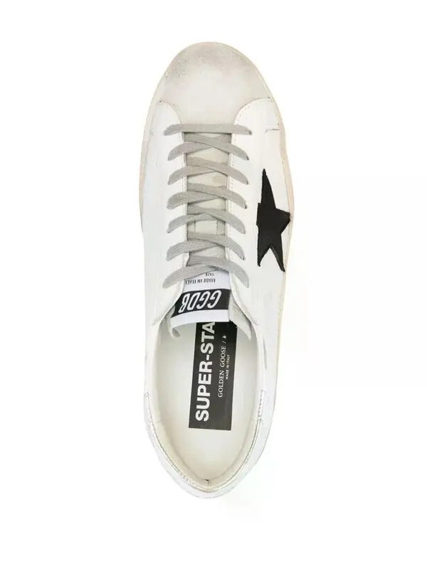 GOLDEN GOOSE Super-star Leather Sneakers With Black Nubuck Star