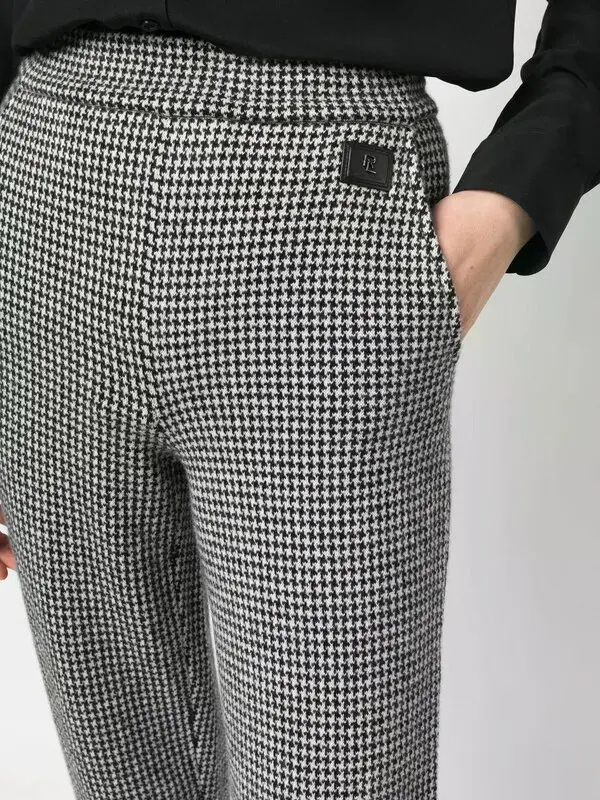 Ralph Lauren Houndstooth-pattern Print Trousers