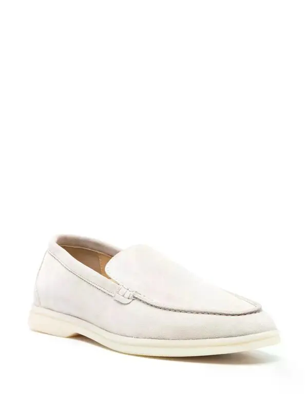 SCAROSSO Ludovica Suede Loafers - Neutrals