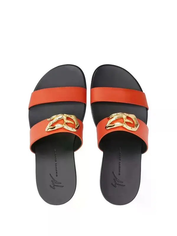 GIUSEPPE ZANOTTI Logo-plaque Sandals