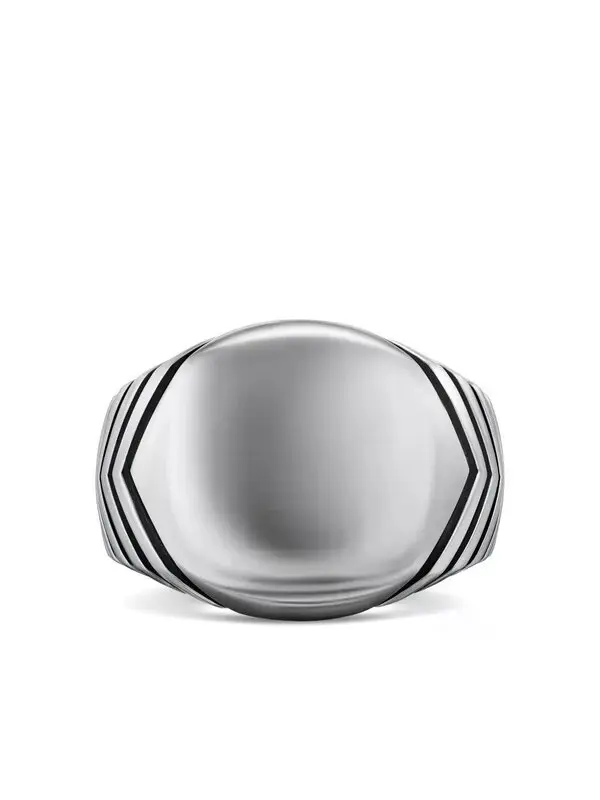 David Yurman Sterling Chevron Signet Ring