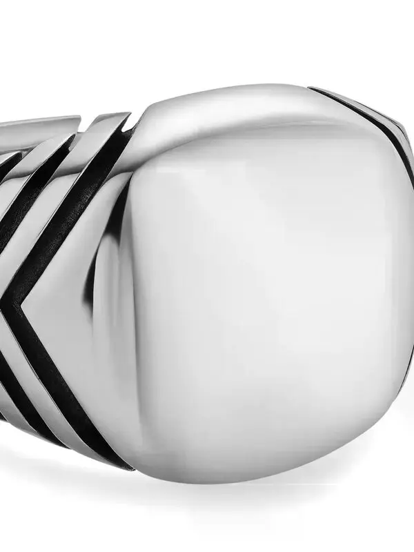 David Yurman Sterling Chevron Signet Ring
