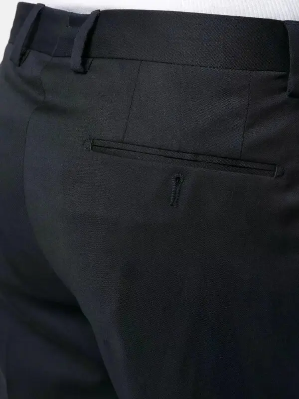 LARDINI Tailored Stretch-wool Trousers