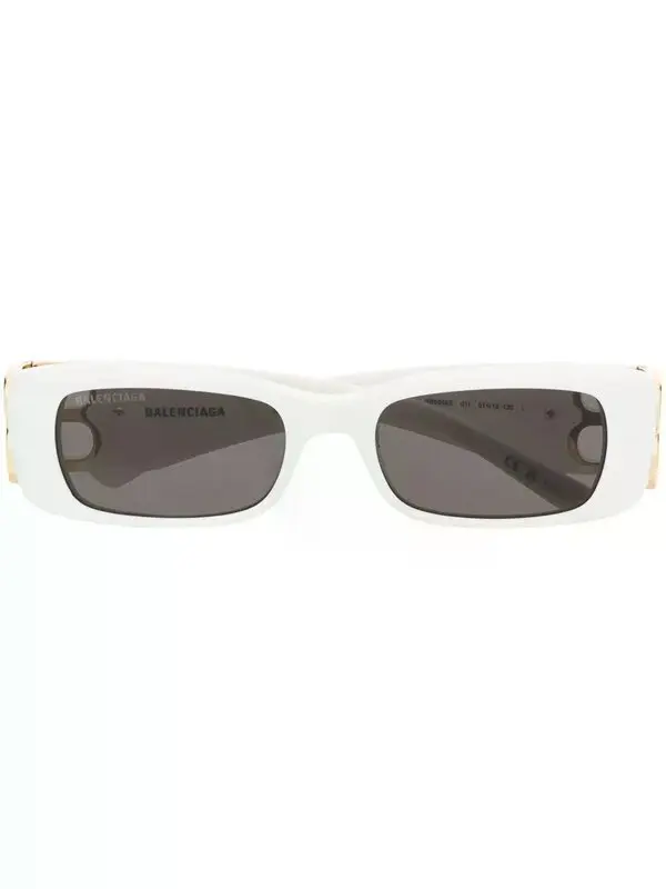 Balenciaga Bb0096s Bb-plaque Sunglasses - White