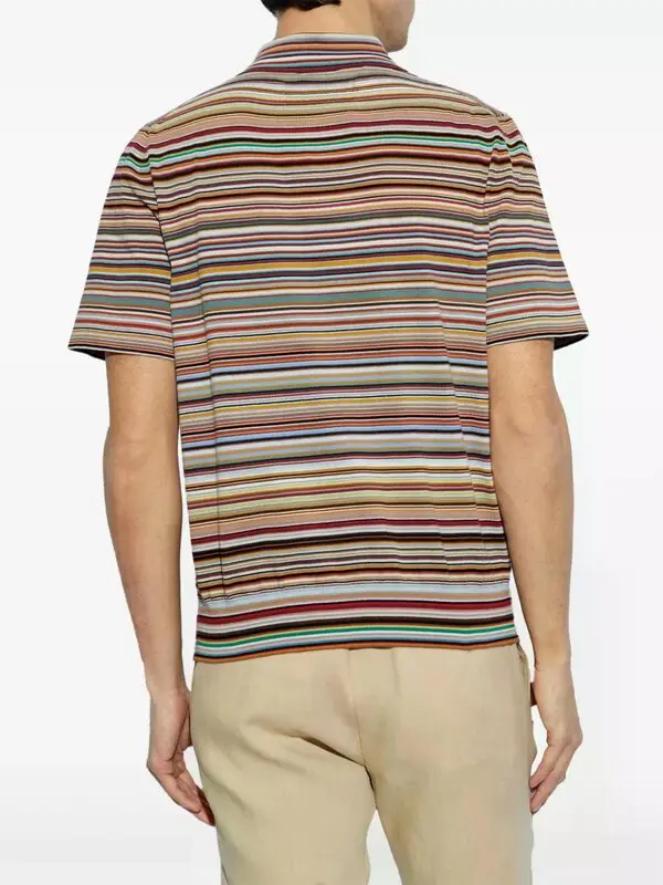 Paul Smith Striped Cotton Polo Shirt