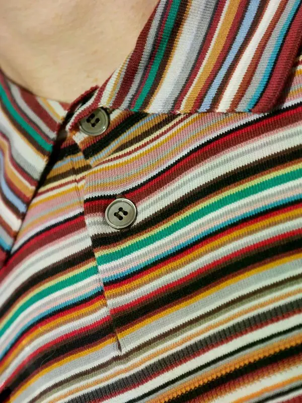 Paul Smith Striped Cotton Polo Shirt