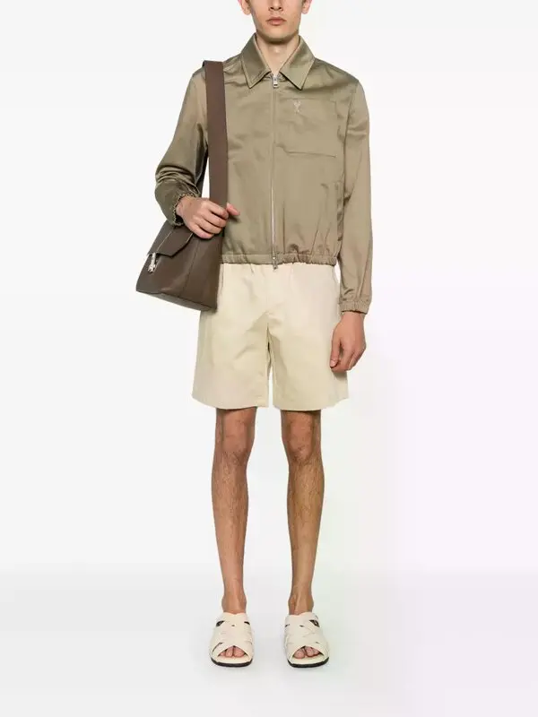 AMI Paris Cotton Chino Shorts - Neutrals