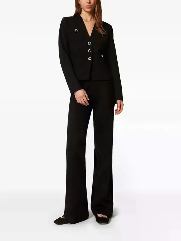 TWINSET Jewel-button Palazzo Pants