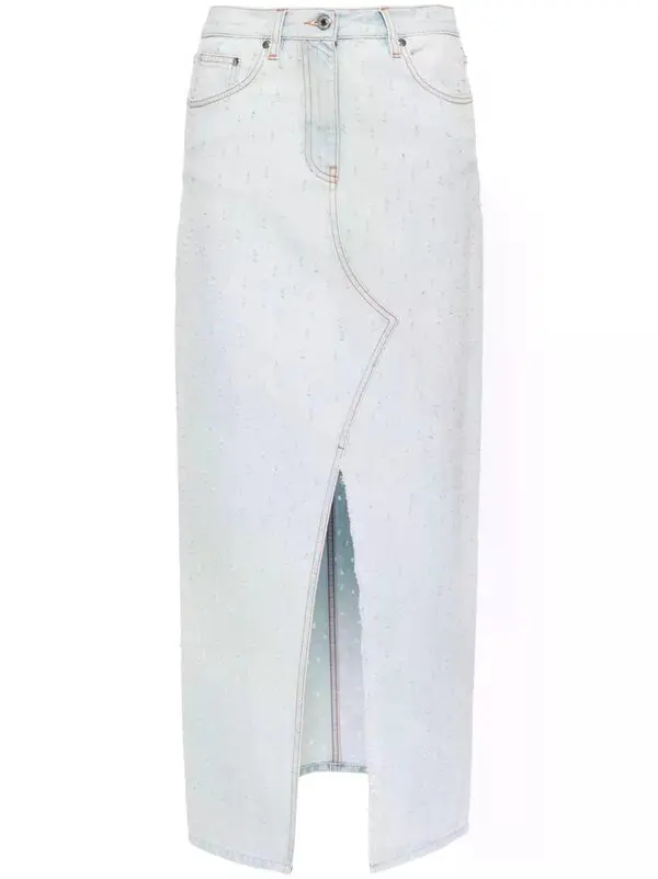 MSGM Distressed Maxi Skirt