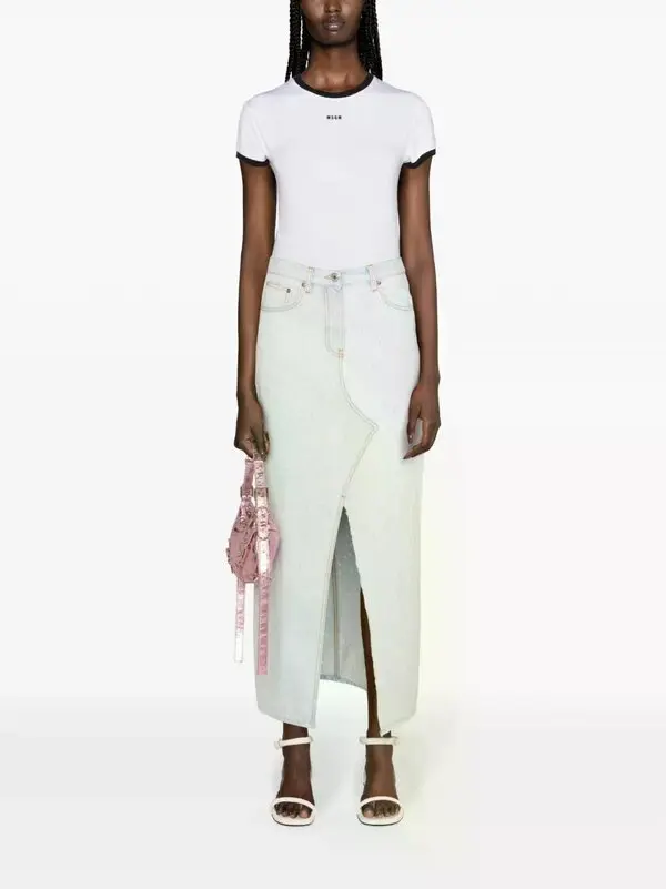 MSGM Distressed Maxi Skirt