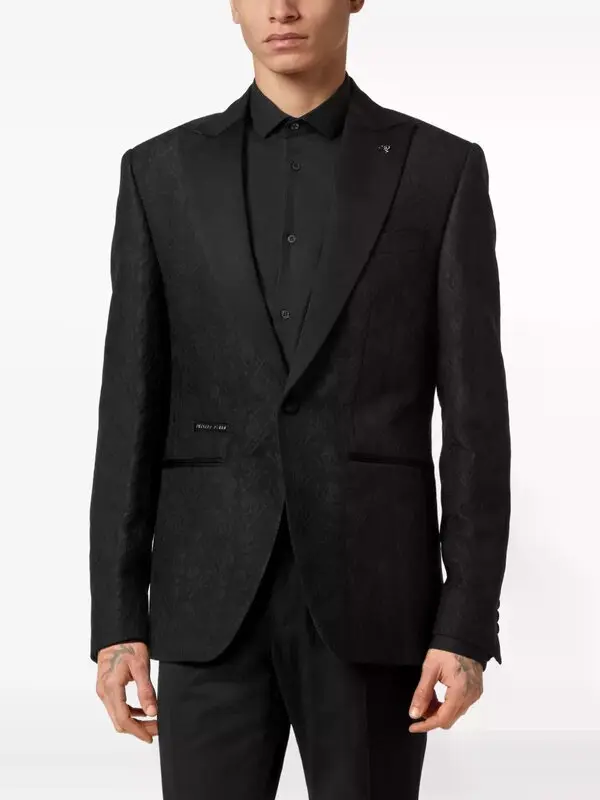 Philipp Plein Skull&bones Jacquard Blazer