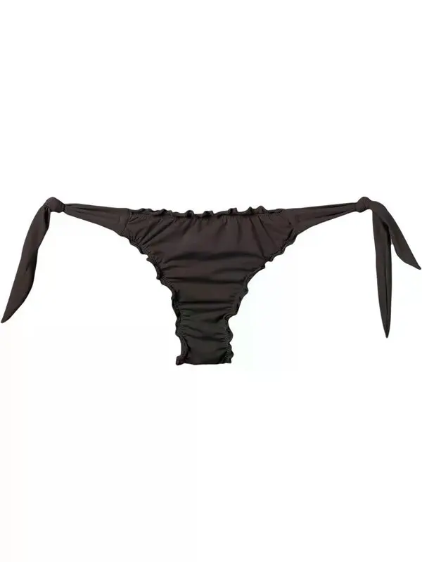 AMIR SLAMA Ruffled Trim Bikini Bottom - Black