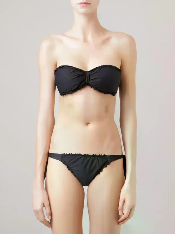 AMIR SLAMA Ruffled Trim Bikini Bottom
