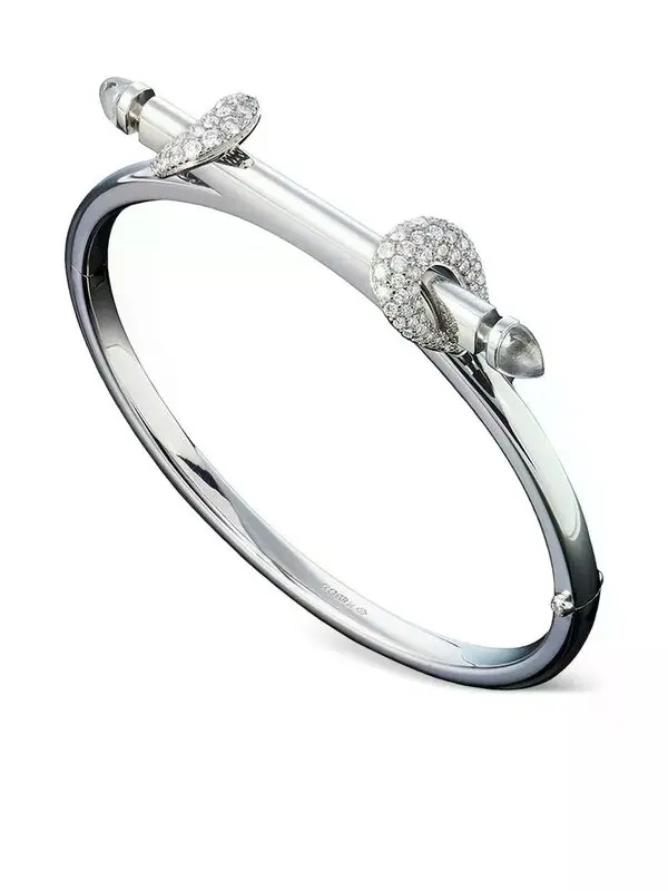ANANYA 18k White Gold Diamond Chakra Bracelet - Silver