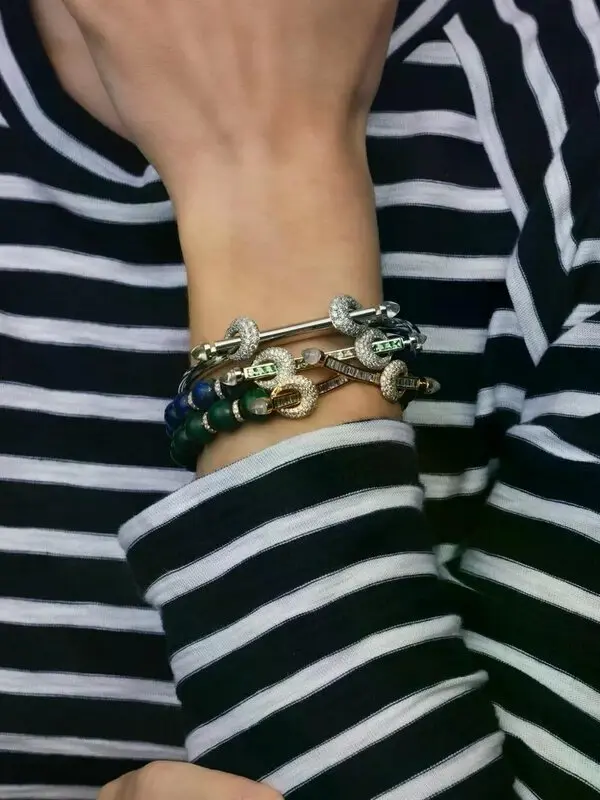 ANANYA 18k White Gold Diamond Chakra Bracelet