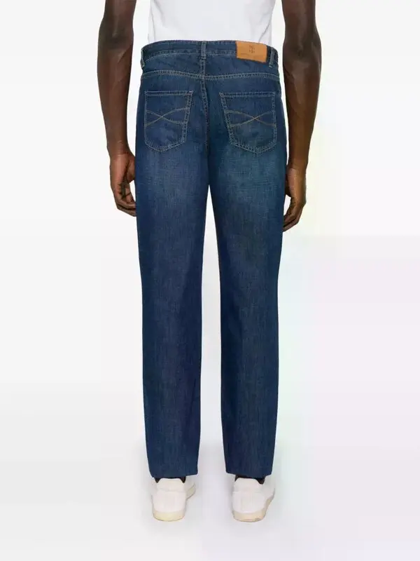Brunello Cucinelli Embroidered-logo Jeans