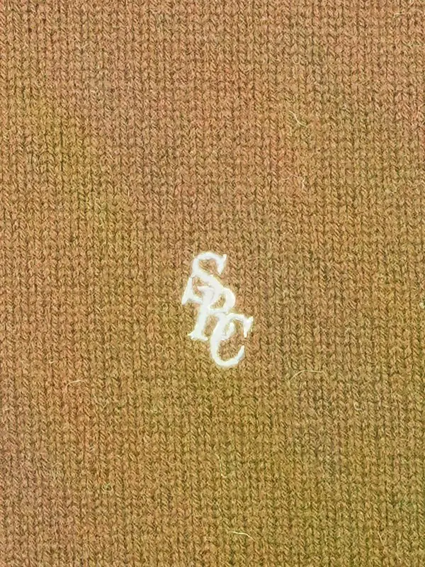 SPORTY & RICH Logo-embroidered High Neck Wool Jumper