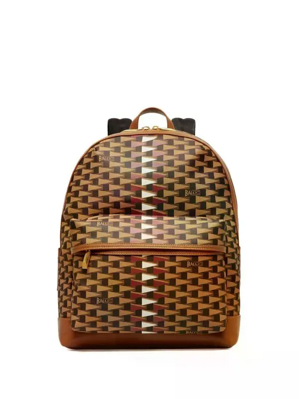 Bally Pennant Faux-leather Backpack - Brown
