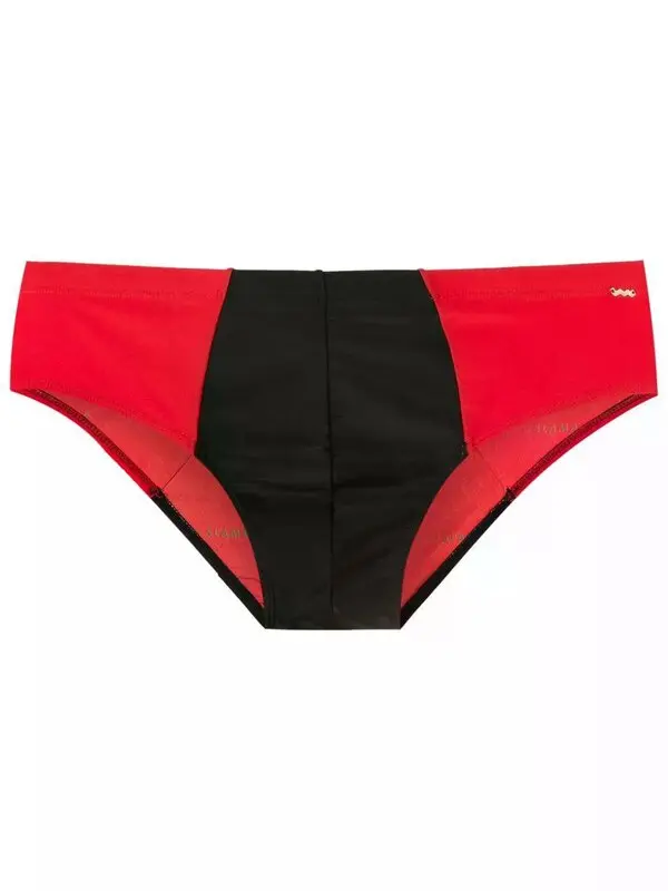 AMIR SLAMA Two-tone Swim Trunks - Red