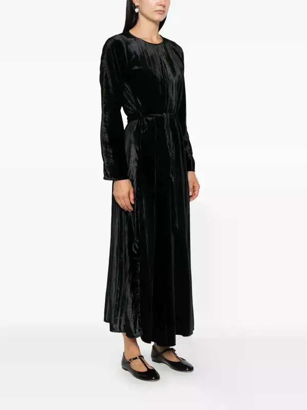 FORTE_FORTE Pleated Velvet Maxi Dress