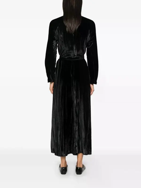 FORTE_FORTE Pleated Velvet Maxi Dress